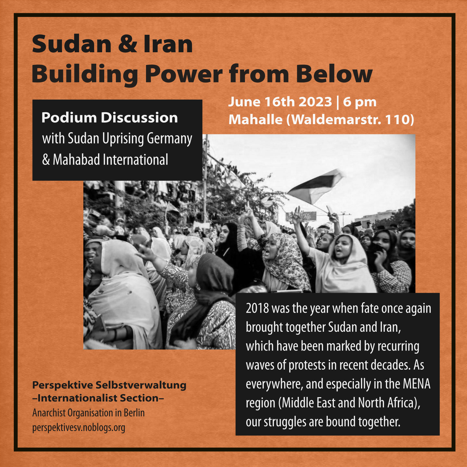 Sudan & Iran – Building Power from Below – Perspektive Selbstverwaltung